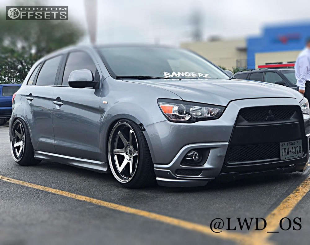 2011 Mitsubishi Outlander Sport with 19x10.5 22 ESR Sr07 and 225/35R19 ...