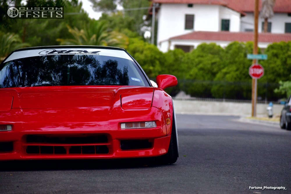 1991 Acura NSX with 18x9.5 12 Work D9r and 215/35R18 Goodyear Dura ...