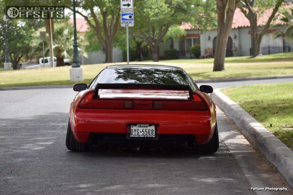 1991 Acura NSX with 18x9.5 12 Work D9r and 215/35R18 Goodyear Dura ...
