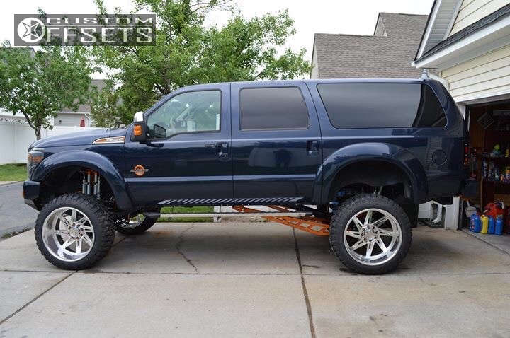 2002 Ford Excursion with 24x14 -70 Centerline Forged Ft1 and 37/13.5R24 ...