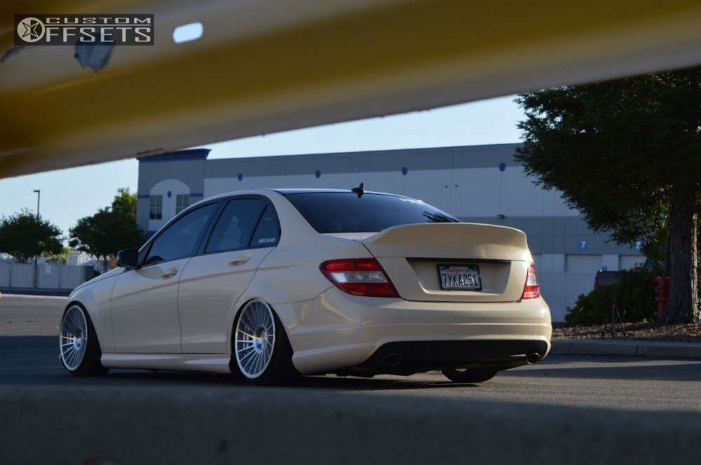 2011 Mercedes-Benz C300 with 18x9.5 35 Rotiform Ind-t and 215/35R18 ...