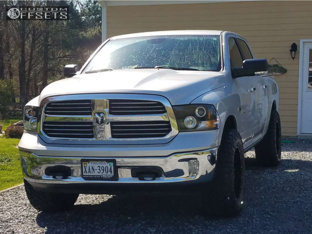 2015 Ram 1500 with 20x10 -19 Ballistic Rage and 35/12.5R20 Nitto Ridge ...