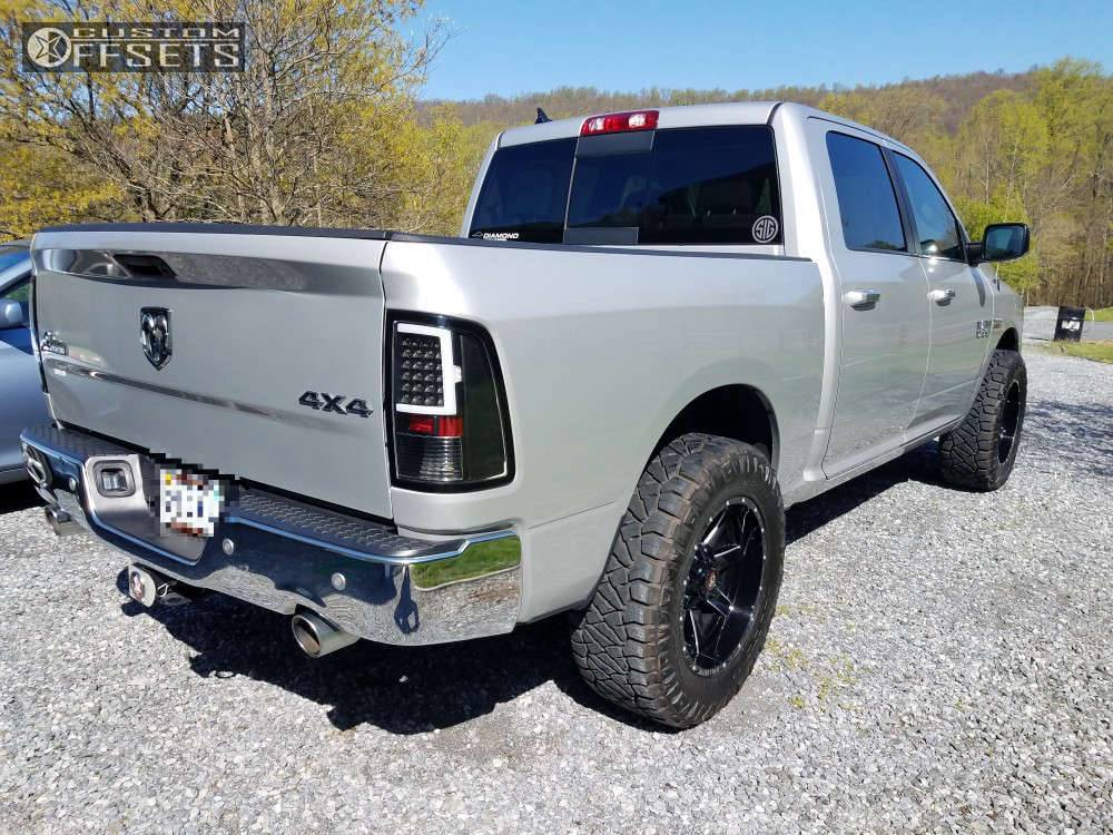 2015 Ram 1500 with 20x10 -19 Ballistic Rage and 35/12.5R20 Nitto Ridge ...
