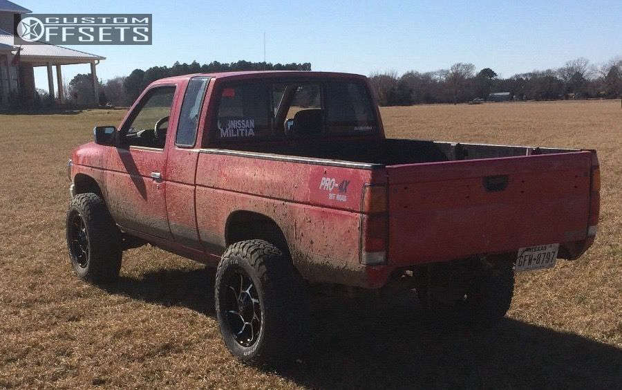 1992 Nissan D21 with 17x9 -12 Vision 42 and 265/70R17 BFGoodrich All ...