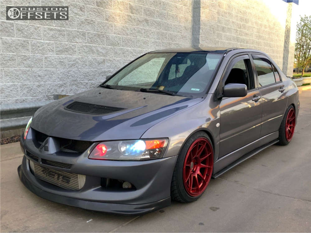 2005 Mitsubishi Lancer with 18x9.5 22 ESR Sr13 and 225/40R18 Federal ...
