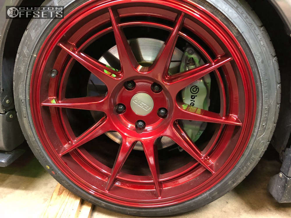 2005 Mitsubishi Lancer with 18x9.5 22 ESR Sr13 and 225/40R18 Federal ...