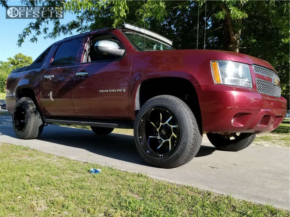 2008 Chevrolet Avalanche with 20x12 -51 Vision Prowler and 33/60R20 ...