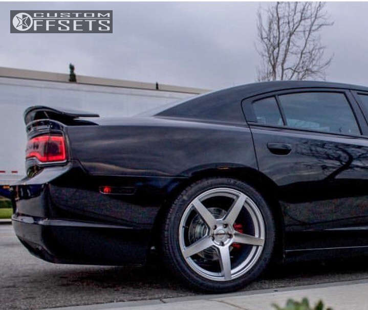 2012 Dodge Charger with 20x8.5 40 Voxx Mga and 245/45R20 Firestone All ...