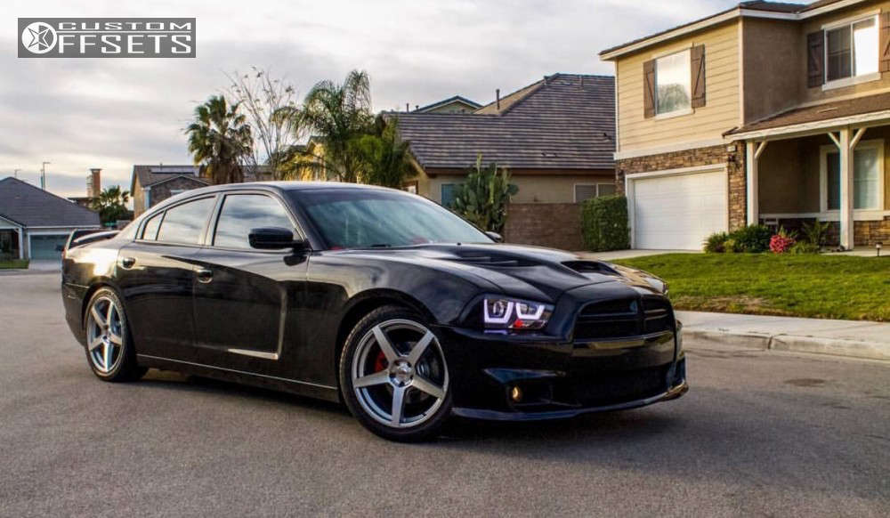 2012 Dodge Charger with 20x8.5 40 Voxx Mga and 245/45R20 Firestone All ...