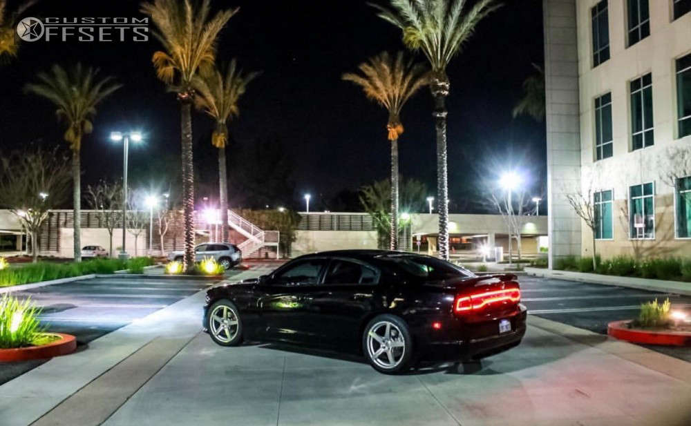 2012 Dodge Charger with 20x8.5 40 Voxx Mga and 245/45R20 Firestone All ...