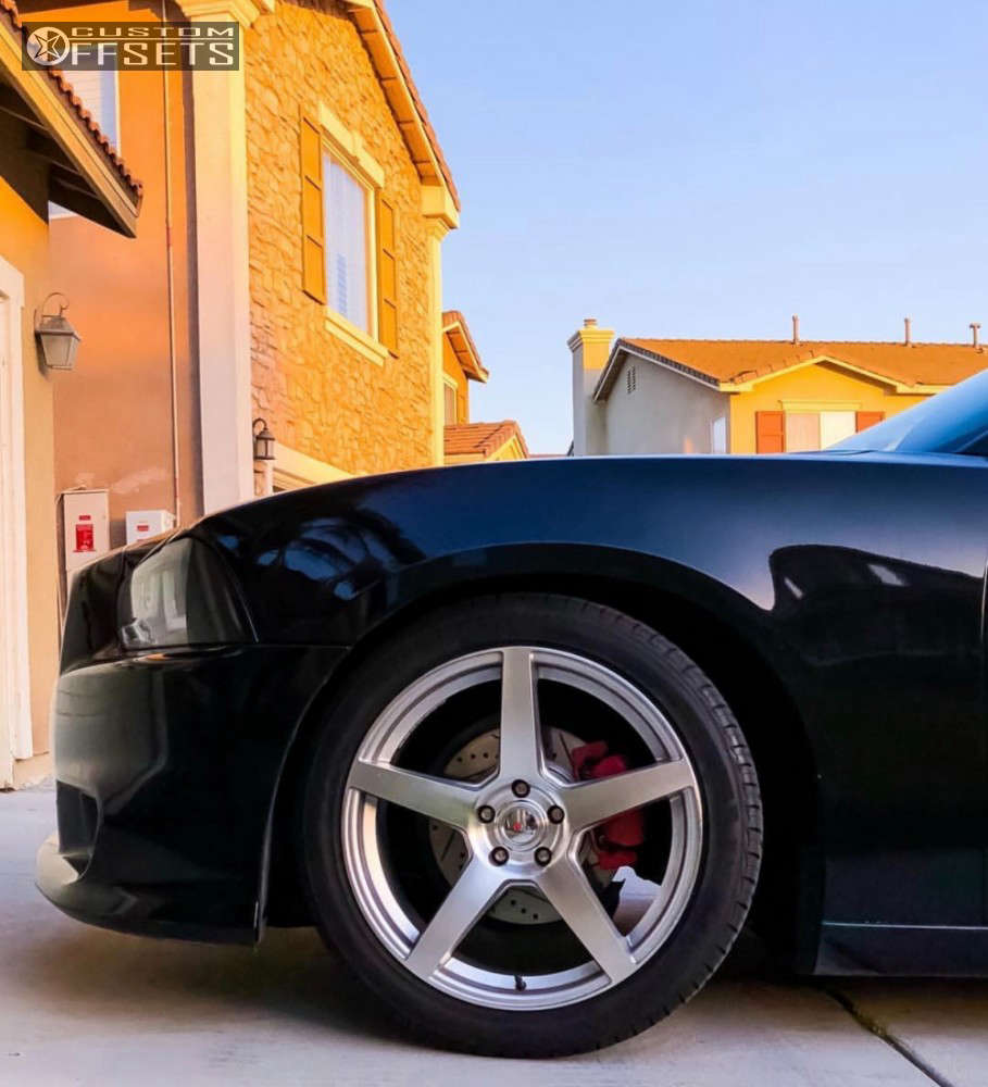 2012 Dodge Charger with 20x8.5 40 Voxx Mga and 245/45R20 Firestone All ...