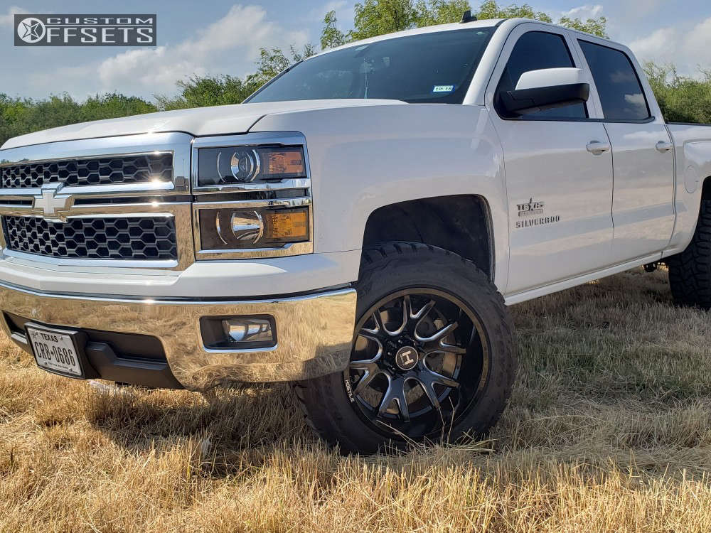 2014 Chevrolet Silverado 1500 with 20x12 -44 Hostile Rage and 295/55R20 ...