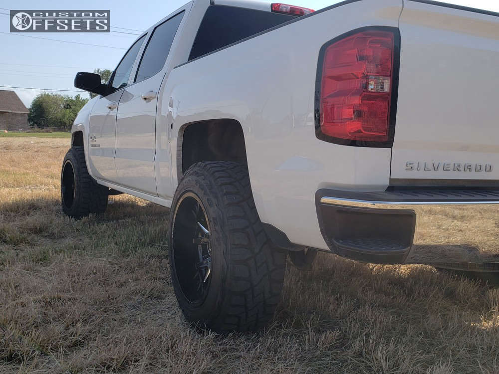 2014 Chevrolet Silverado 1500 with 20x12 -44 Hostile Rage and 295/55R20 ...