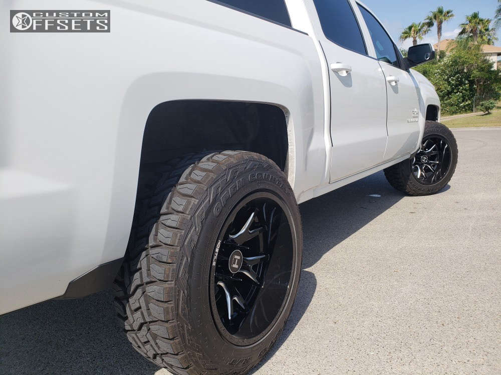 2014 Chevrolet Silverado 1500 with 20x12 -44 Hostile Rage and 295/55R20 ...