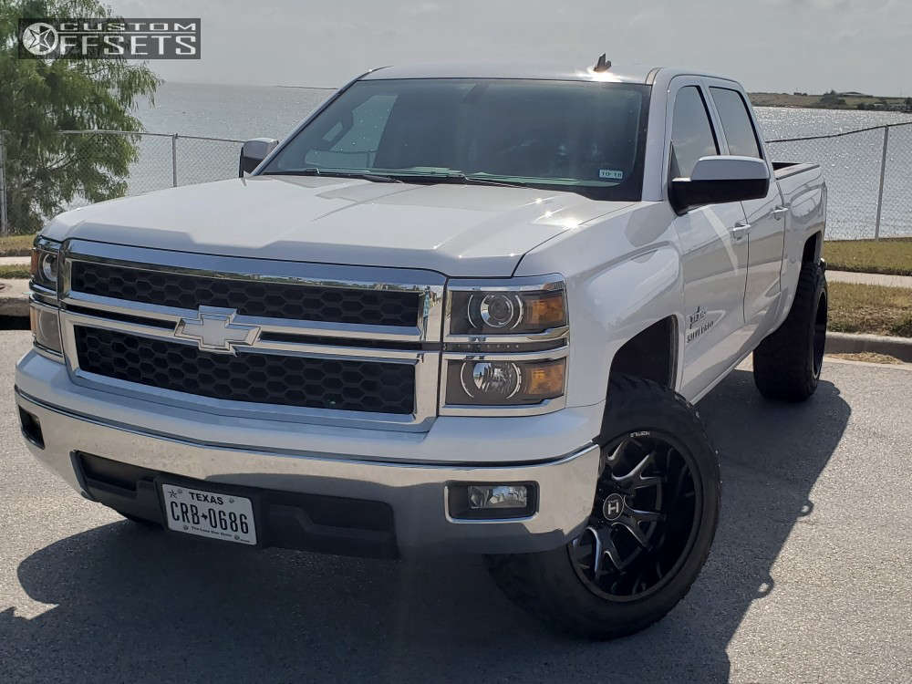 2014 Chevrolet Silverado 1500 with 20x12 -44 Hostile Rage and 295/55R20 ...