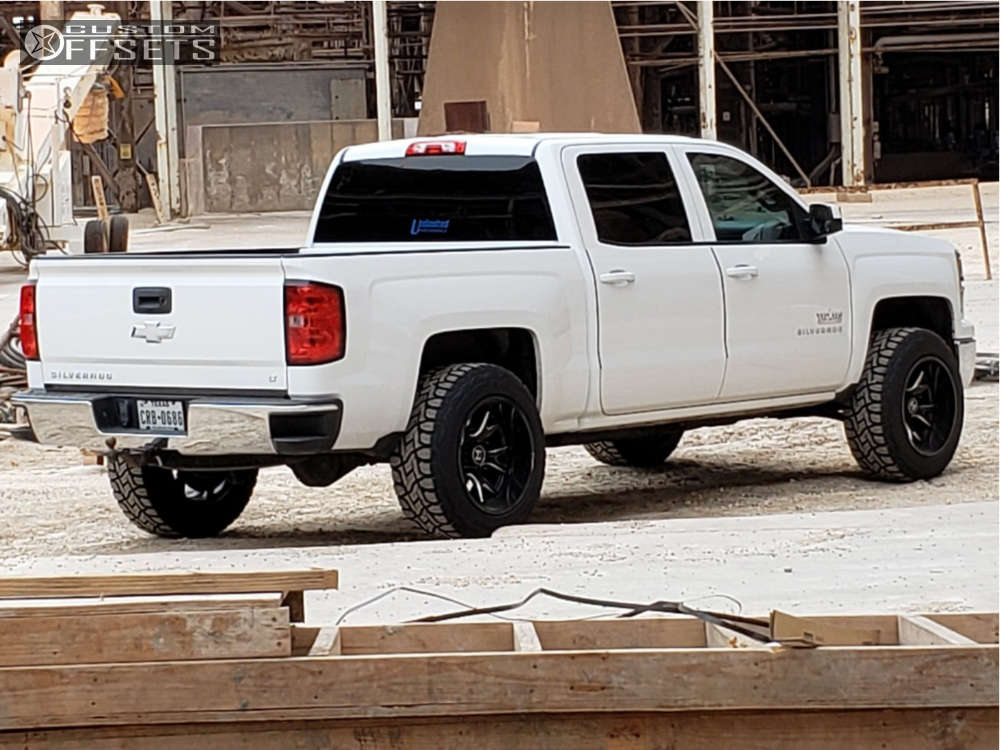 2014 Chevrolet Silverado 1500 with 20x12 -44 Hostile Rage and 295/55R20 ...