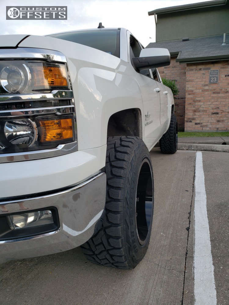 2014 Chevrolet Silverado 1500 with 20x12 -44 Hostile Rage and 295/55R20 ...