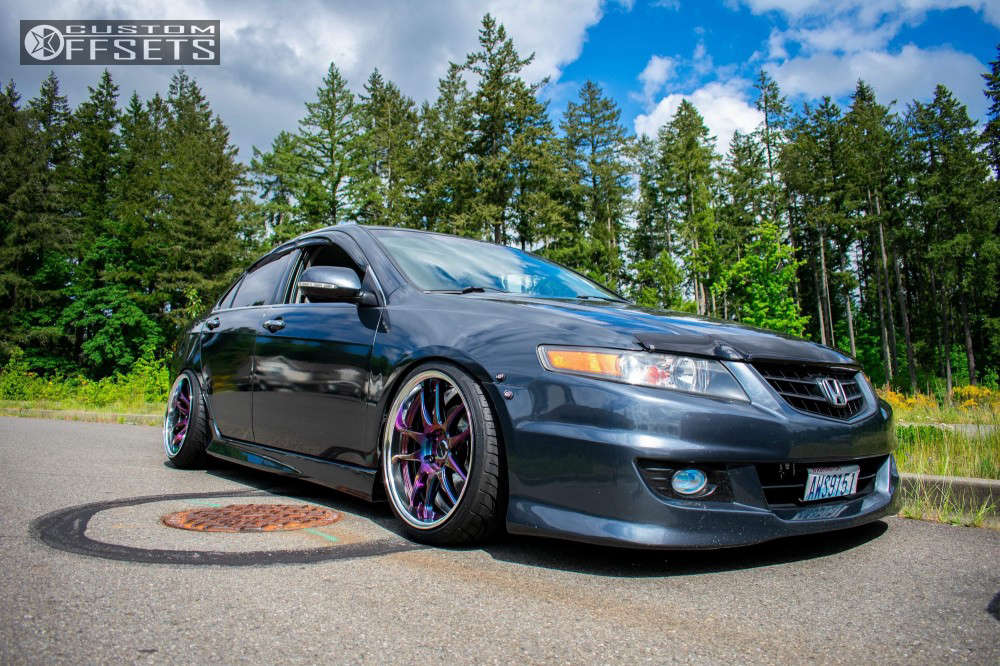 2005 Acura TSX with 18x9 11 Work Emotion Cr 2p and 225/35R18 Federal ...