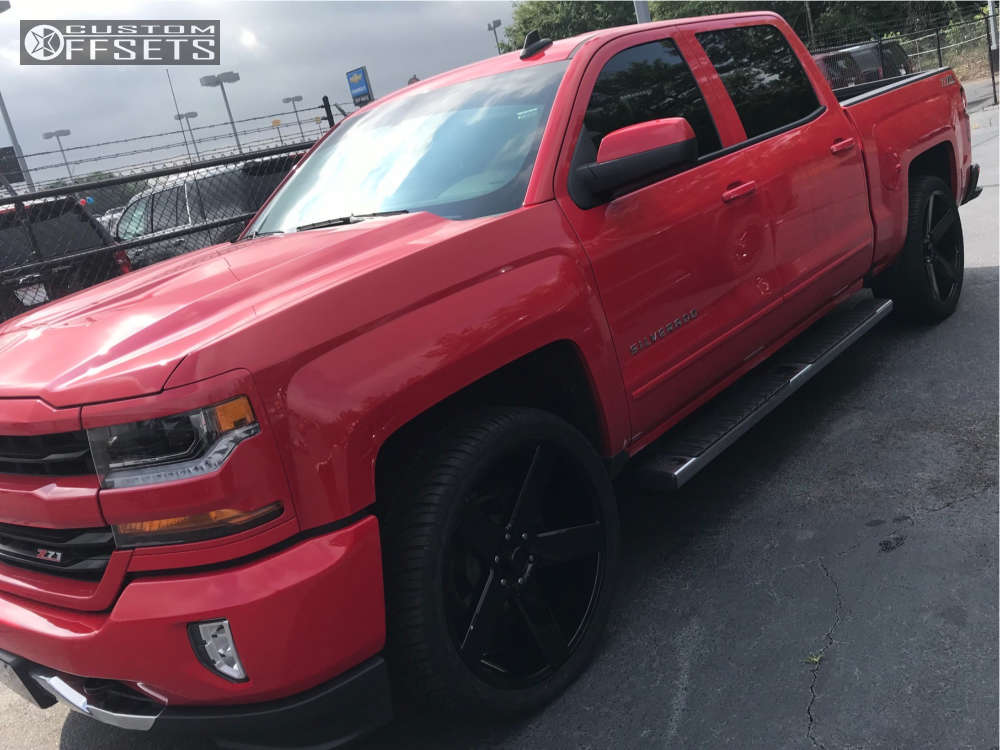 2017 Chevrolet Silverado 1500 with 24x10 15 DUB Baller and 305/35R24 ...