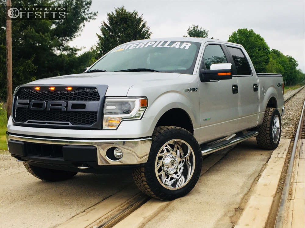 2014 Ford F-150 with 20x10 -25 Dropstars 652v and 275/60R20 Nitto Ridge ...