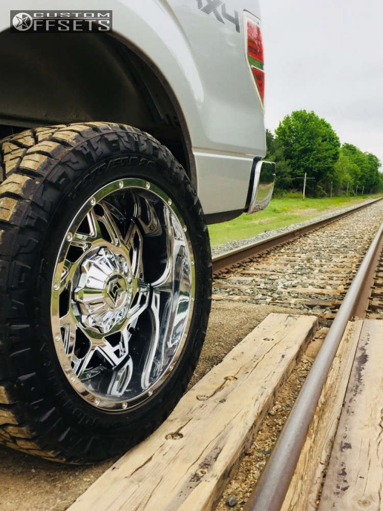 2014 Ford F-150 with 20x10 -25 Dropstars 652v and 275/60R20 Nitto Ridge ...