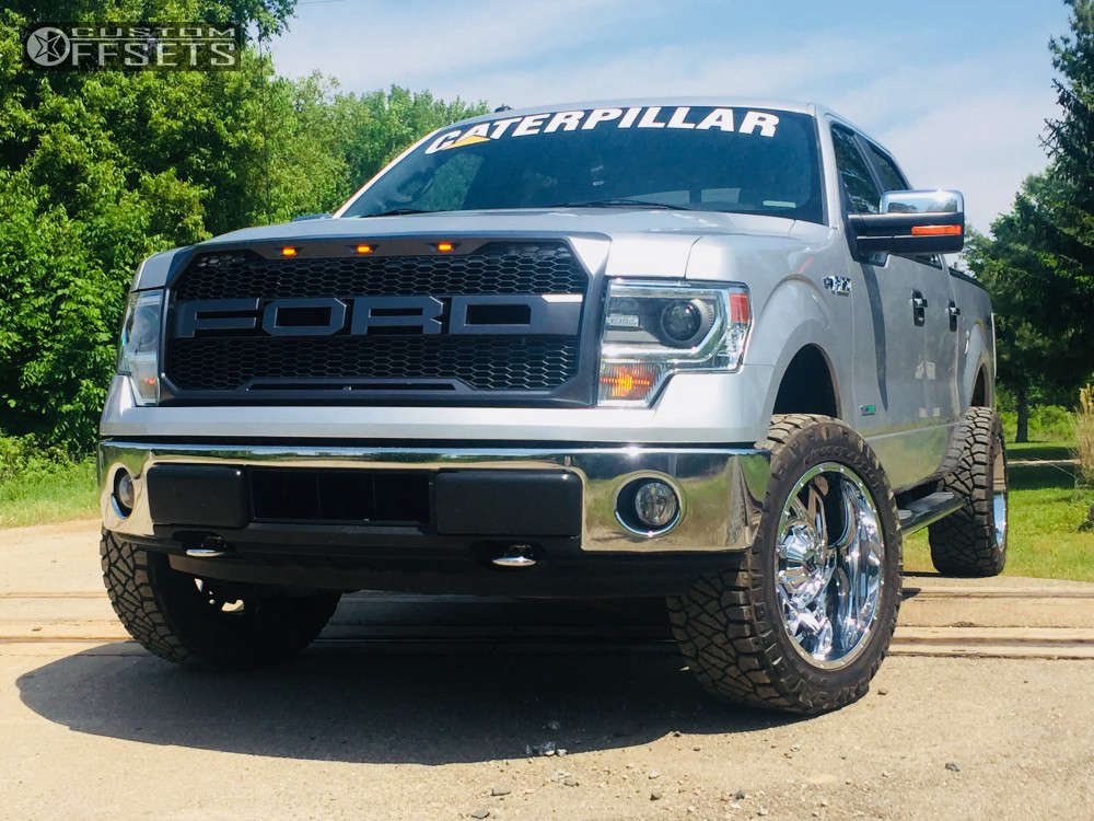 2014 Ford F-150 with 20x10 -25 Dropstars 652v and 275/60R20 Nitto Ridge ...
