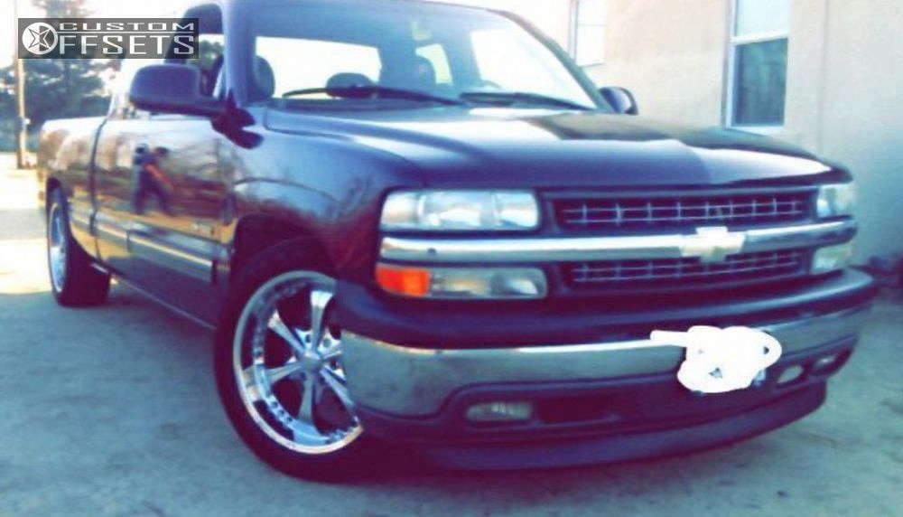 2000 Chevrolet Silverado 1500 with 20x9 31 VCT 128 and 245/65R20 ...