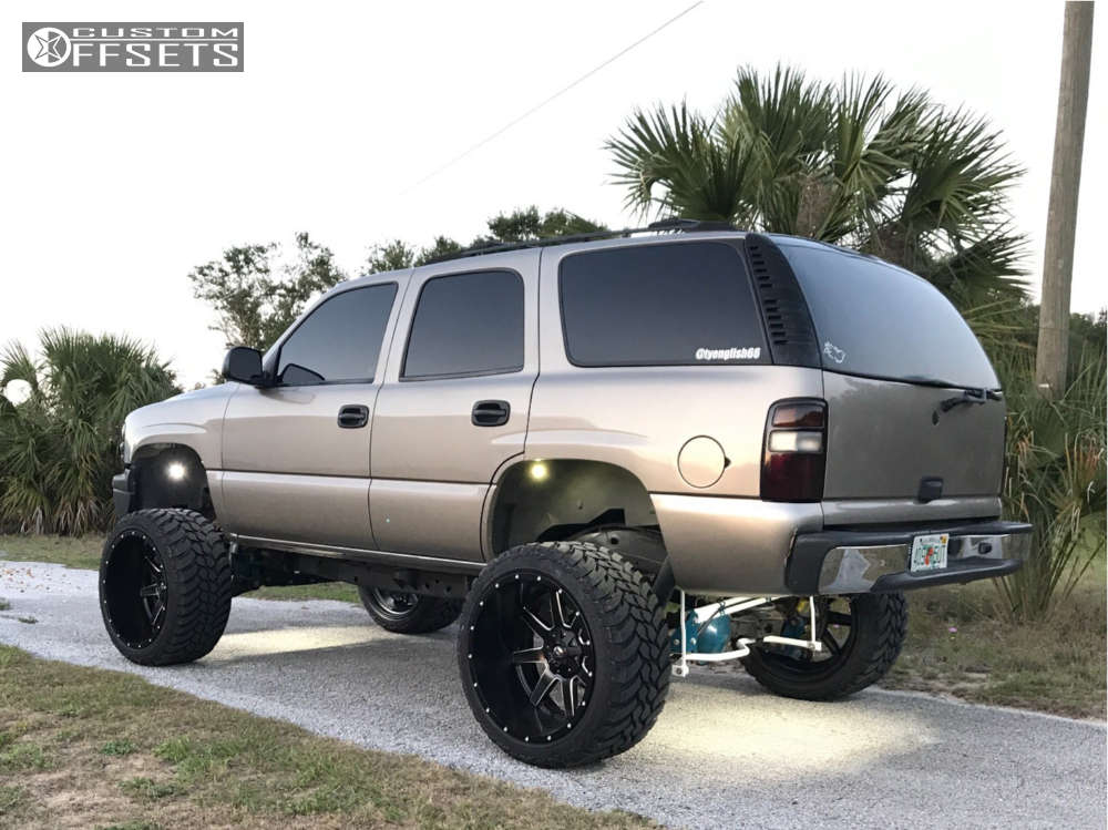 2003 Chevrolet Tahoe with 24x14 -75 Fuel Maverick and 35/13.5R24 AMP ...