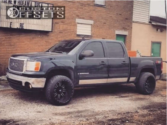 2007 GMC Sierra 1500 with 22x14 -76.2 Red Dirt Road Rd01 and 305/45R22 ...