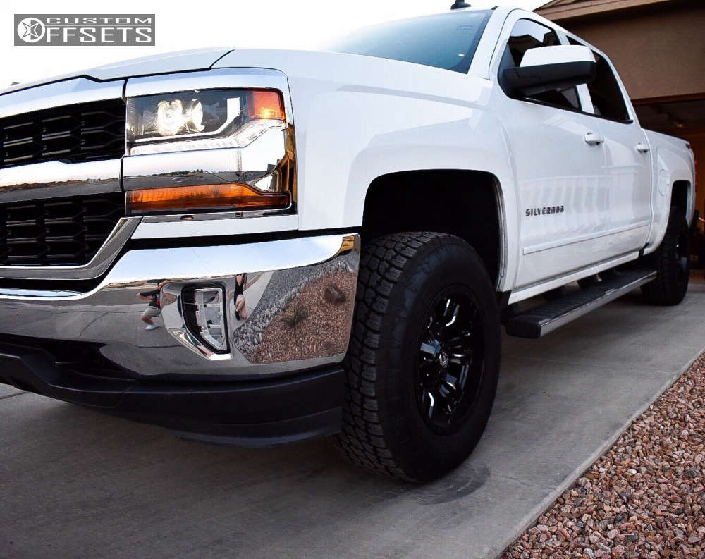 2016 Chevrolet Silverado 1500 with 17x9 1 Fuel Sledge and 265/70R17 ...