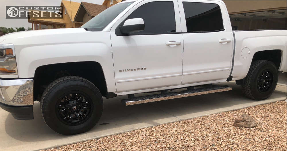 2016 Chevrolet Silverado 1500 with 17x9 1 Fuel Sledge and 265/70R17 ...
