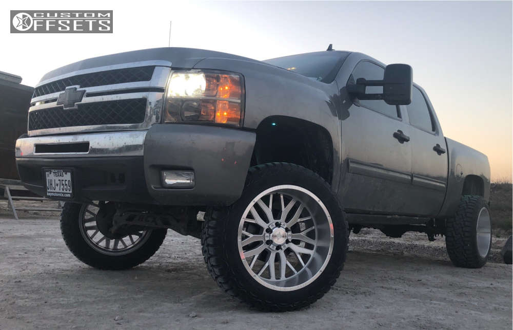 2009 Chevrolet Silverado 1500 with 22x12 -44 Axe Offroad Ax1.1 and 35/12.5R22 Haida Hd878 R/t ...