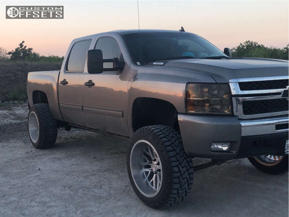 2009 Chevrolet Silverado 1500 with 22x12 -44 Axe Offroad Ax1.1 and 35/ ...