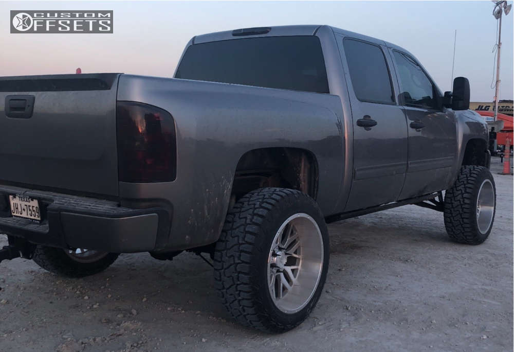 2009 Chevrolet Silverado 1500 with 22x12 -44 Axe Offroad Ax1.1 and 35/12.5R22 Haida Hd878 R/t ...