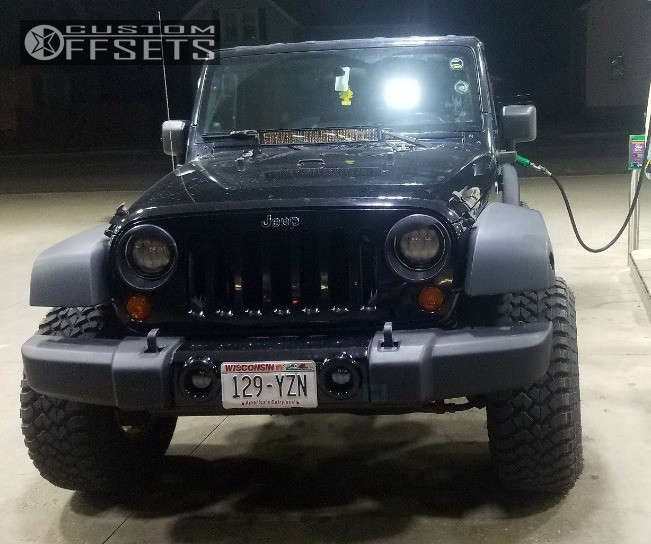 2007 Jeep Wrangler JK with 15x10 -38 Alloy Ion 171 and 33/12.5R15 ...