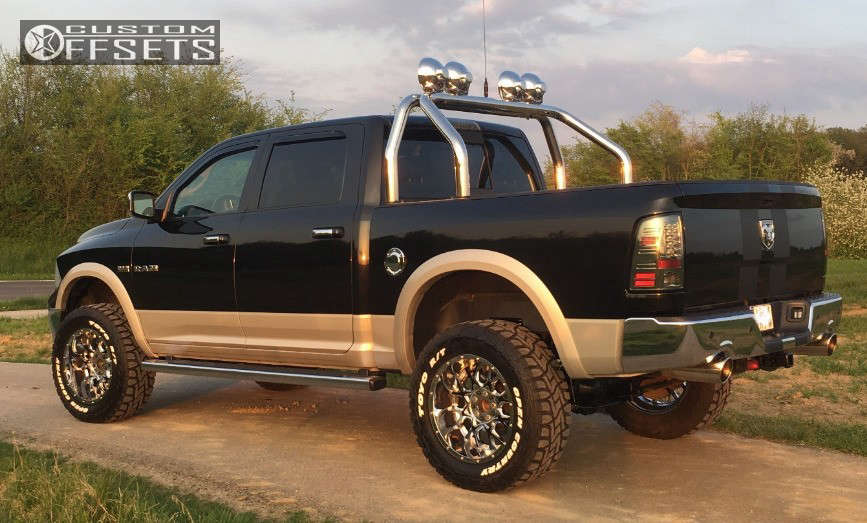 2011 Ram 1500 with 20x10 -19 Dropstars 645v and 35/12.5R20 Toyo Tires ...