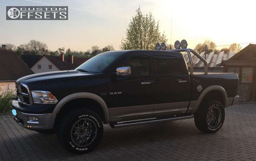 2011 Ram 1500 with 20x10 -19 Dropstars 645v and 35/12.5R20 Toyo Tires ...