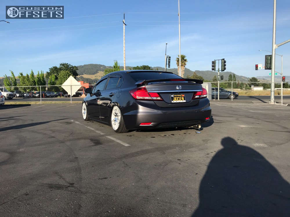 2015 Honda Civic with 18x8.5 35 AVID1 AV32 and 215/35R18 Nankang NS-20 ...