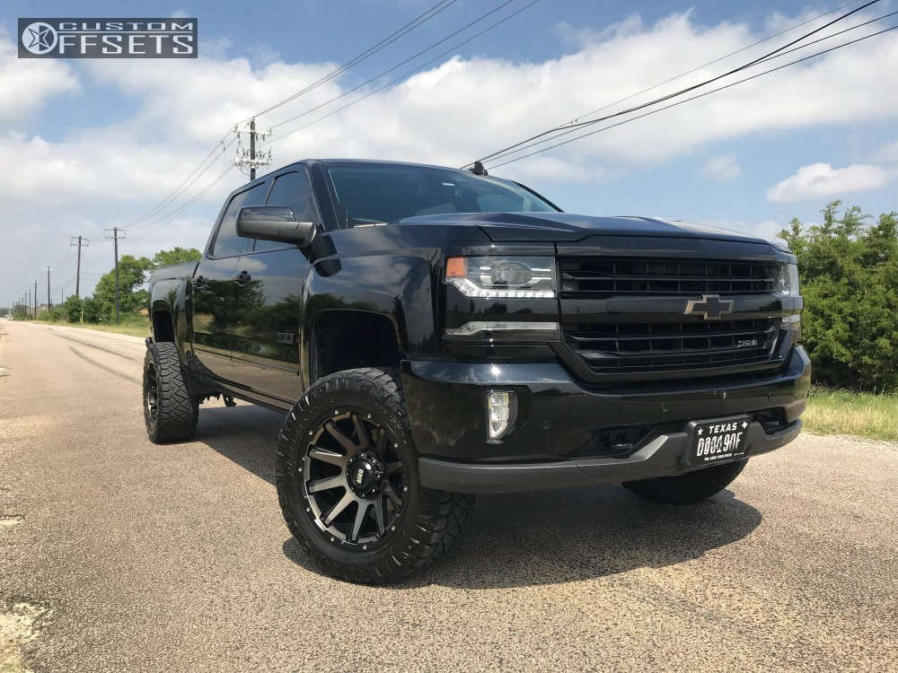 2017 Chevrolet Silverado 1500 with 20x10 -25 Grid Gd05 and 295/55R20 ...