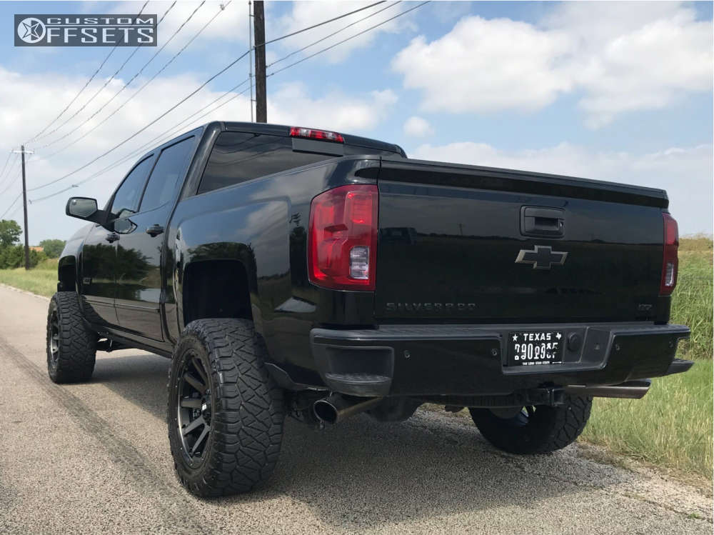 2017 Chevrolet Silverado 1500 with 20x10 -25 Grid Gd05 and 295/55R20 ...