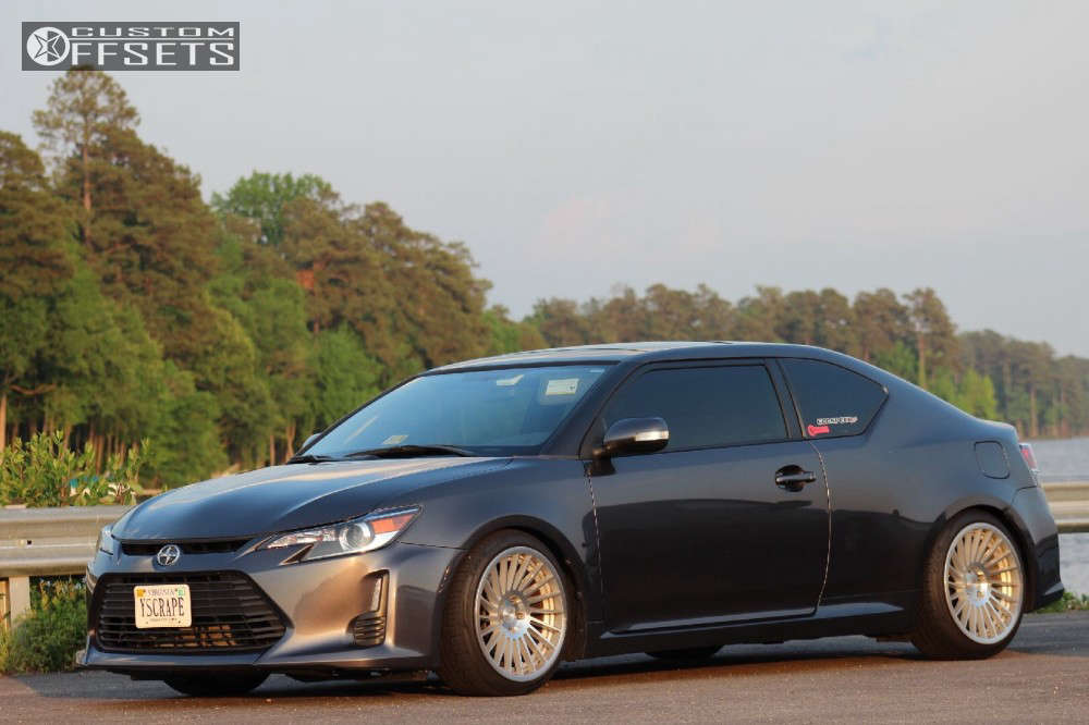 2015 Scion TC with 18x9.5 25 Rotiform Ind and 225/40R18 Toyo Tires ...