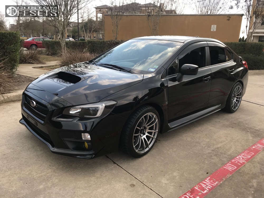 2016 Subaru WRX with 18x9.5 38 AVID1 AV20 and 265/30R18 BFGoodrich G ...