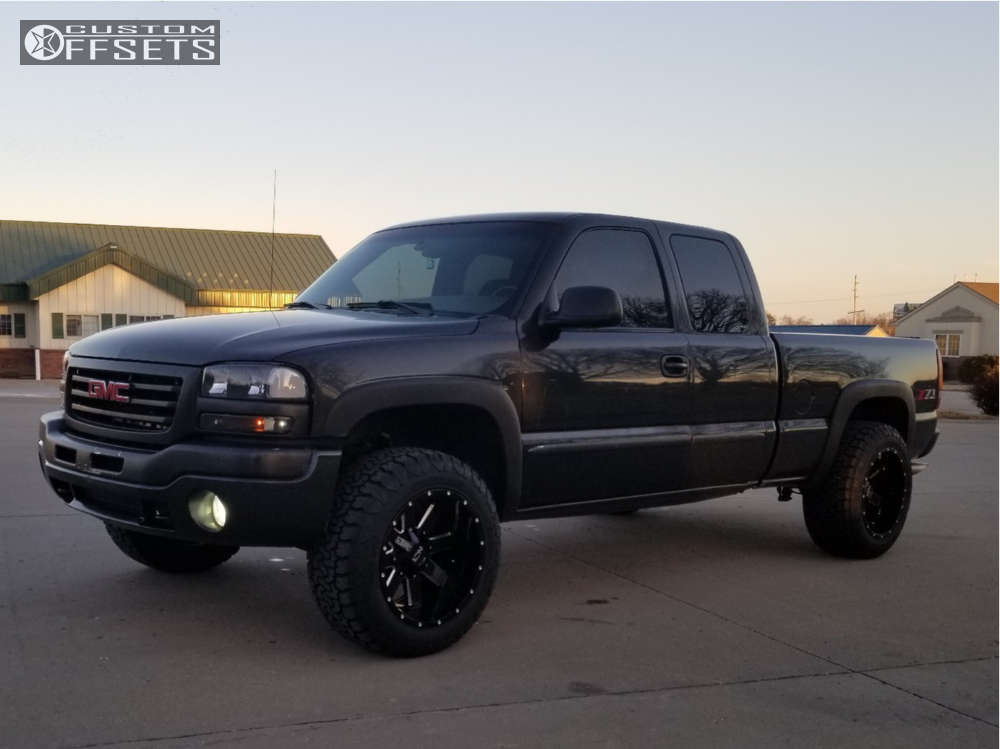 2003 GMC K1500 with 20x12 -44 Alloy Ion Style 141 and 305/55R20 AMP Pro ...