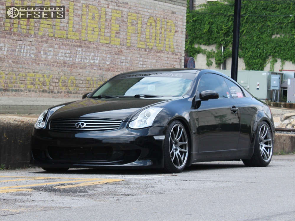2006 INFINITI G35 with 19x9.5 22 ESR Sr08 and 245/45R19 Continental Dws ...