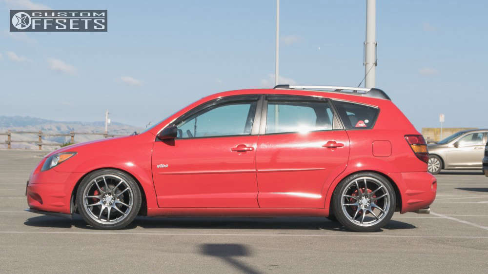 2004 Pontiac Vibe with 18x8.5 38 Work Emotion Cr Kiwami and 225/40R18 ...