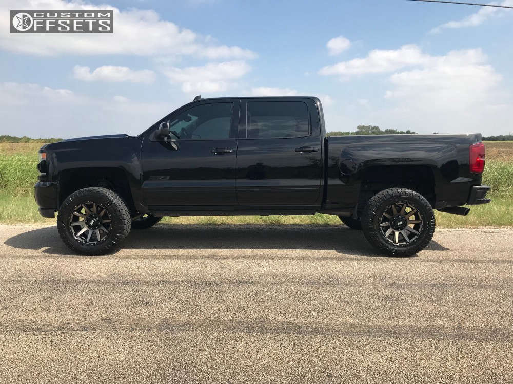2017 Chevrolet Silverado 1500 with 20x10 -25 Grid Gd05 and 295/55R20 ...
