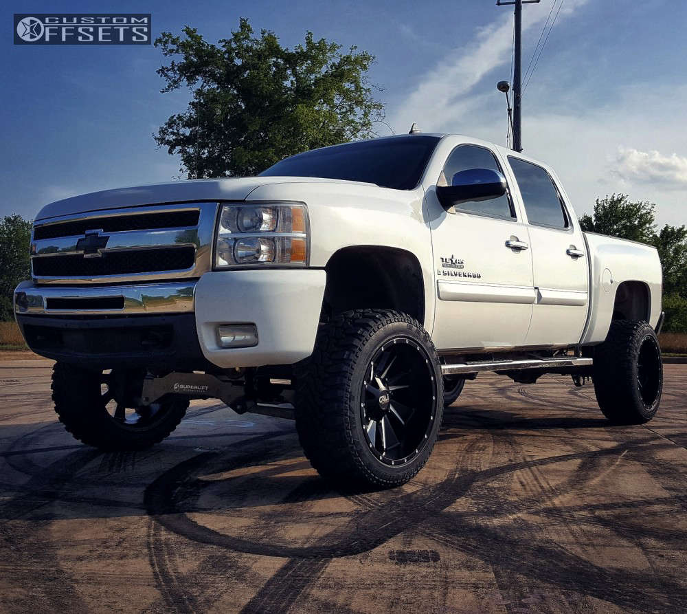 2009 Chevrolet Silverado 1500 with 22x12 -44 Cali Offroad Distorted and ...
