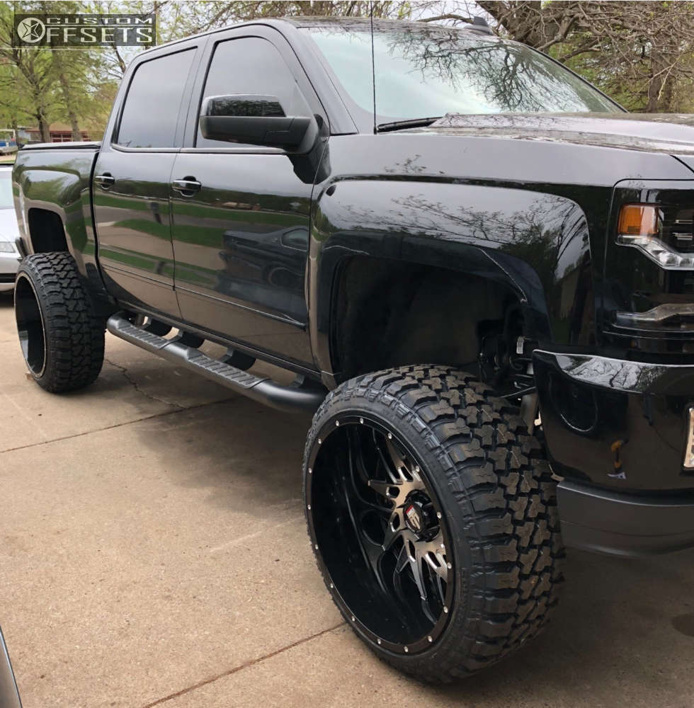 2017 Chevrolet Silverado 1500 with 26x14 -76 American Truxx Dna and 37/ ...