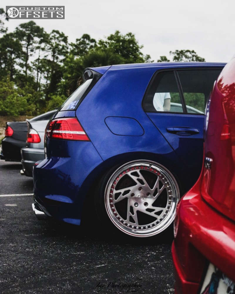 2016 Volkswagen Golf R with 18x10 28 WatercooledIND CR1 and 225/35R18 ...