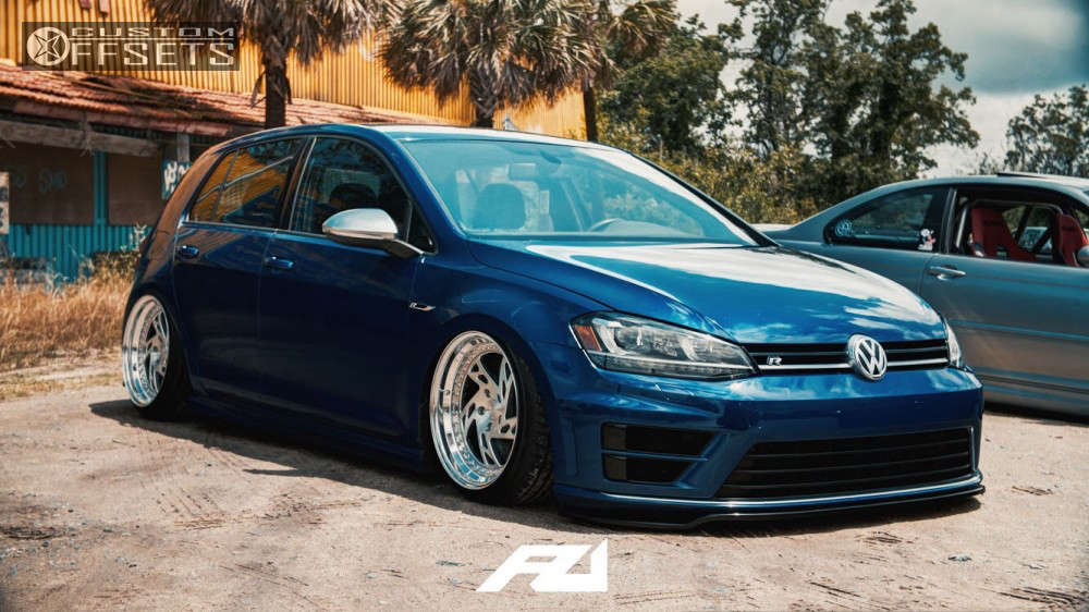 2016 Volkswagen Golf R with 18x10 28 WatercooledIND CR1 and 225/35R18 ...